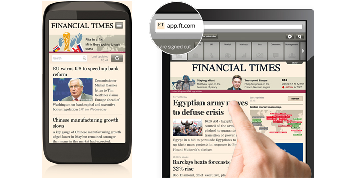 Financial Times launches web app, abandons native apps - Service ...